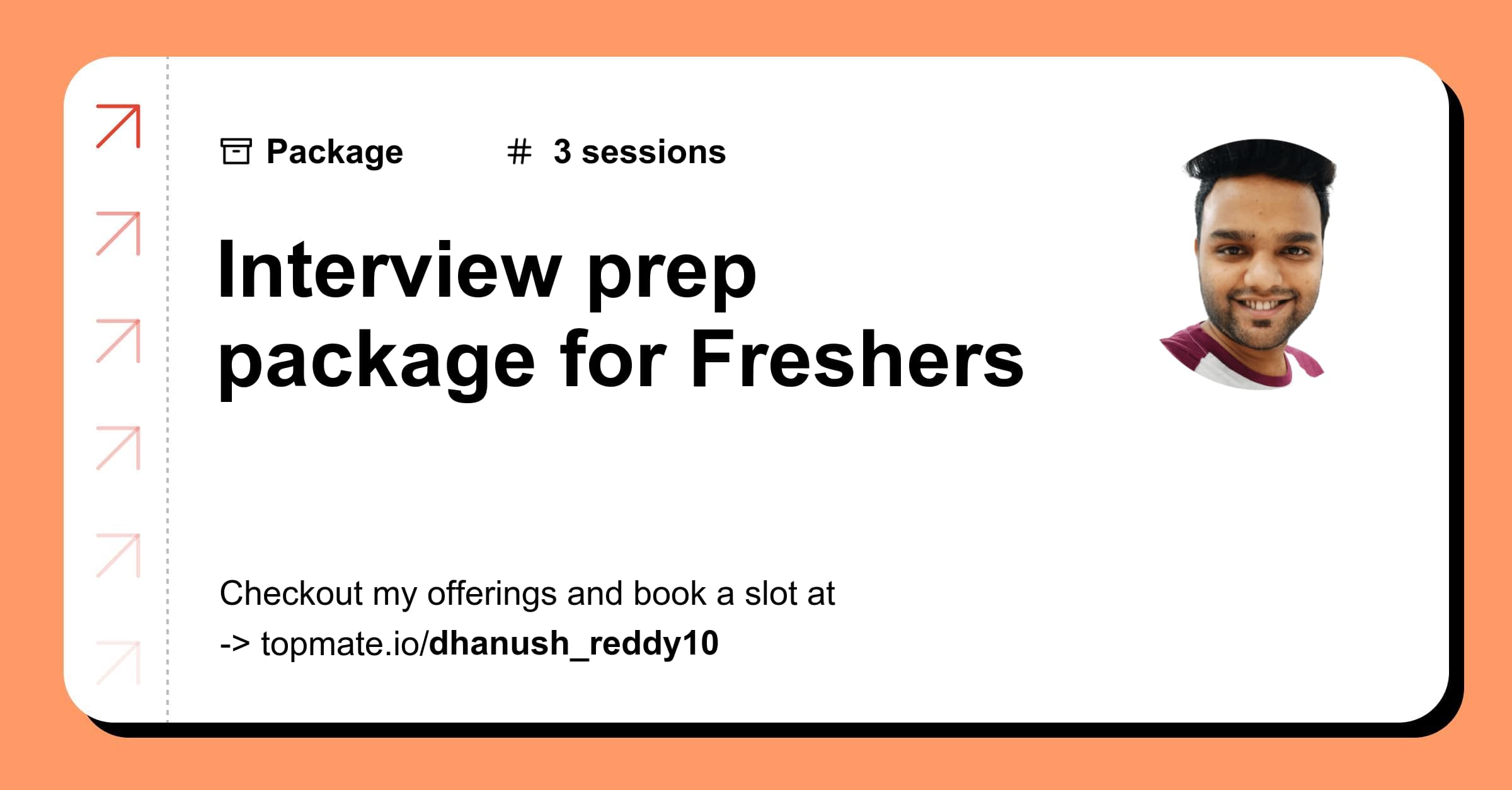 Interview prep package for Freshers with Dhanush Reddy👨🏻‍💻